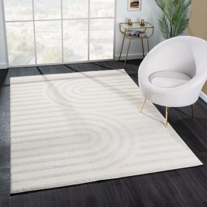Luxe Weavers Modern Geometric Cream 2x3 Area Rug : Target