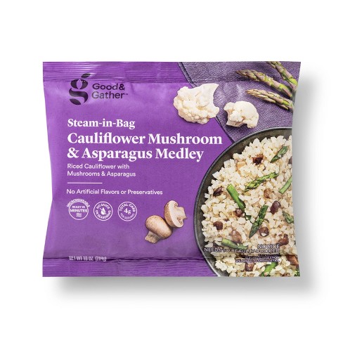 Frozen Riced Cauliflower Mushroom And Asparagus Medley - 10oz - Good ...