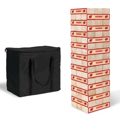 Ncaa Wisconsin Badgers Giant Wooden Tumbling Tower : Target