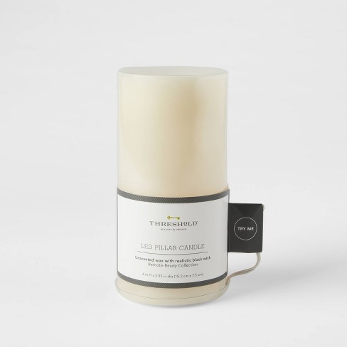 6" X 3" Led Flameless Black Wick Candle Cream - Threshold™ : Target