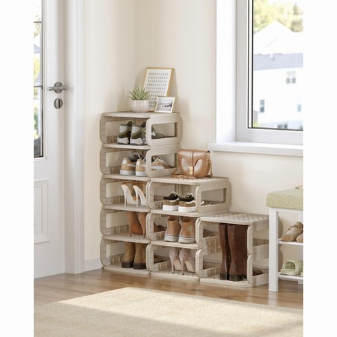 Songmics Shoe Rack, Shoe Organizer, 12 Shelves, Shoe Storage, Narrow ...
