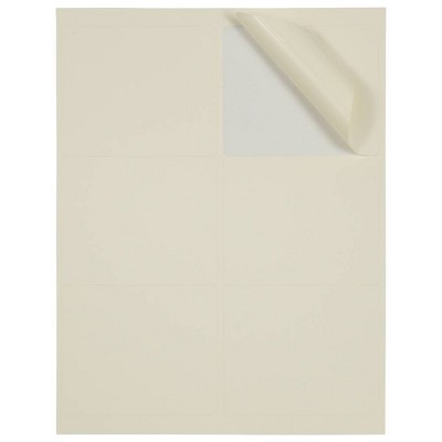 JAM Paper Mailing Labels 3 1/3" X 4" 120ct - Ivory: Address ...