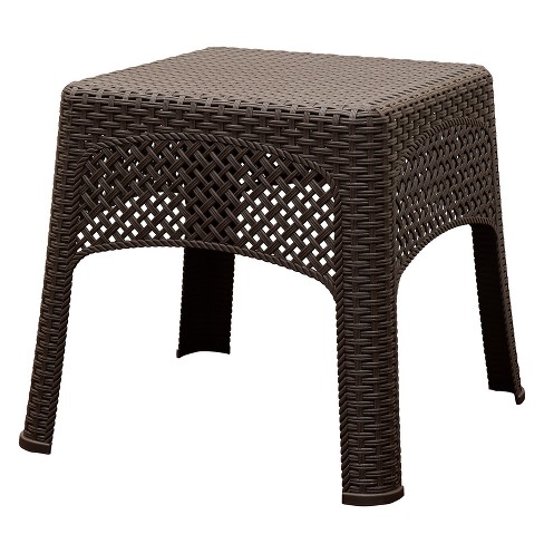 Adams Square Resin Woven Side Table : Target