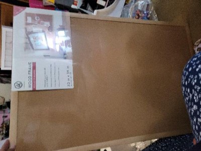U Brands 23"x35" Birch Wood Frame Bulletin Board : Target