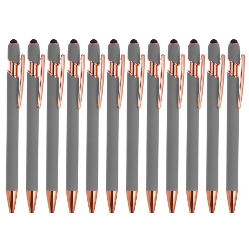 Unique Bargains Metal Black Ink Medium Point Tip Ballpoint Pen Style 2 ...