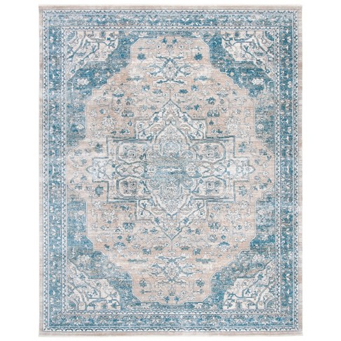 Victoria Vic910 Power Loomed Area Rug - Blue/grey - 8'x10' - Safavieh ...