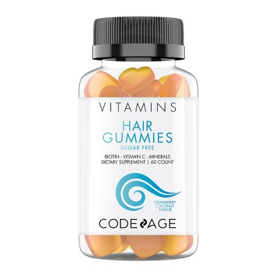 Codeage Hair Gummies, Biotin, Vitamin C, Inositol, Zinc, Folic Acid ...