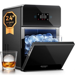 ecozy 2.4" Clear Ice Ball Maker, Sphere Ice Maker with CrystalFlux ...