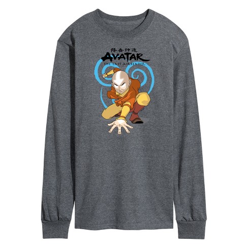 Men's Avatar: The Last Airbender Aang Swirl Long Sleeve Graphic T-shirt ...