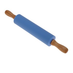 Unique Bargains Rolling Pin Medium Silicone Solid Wood 12.2 Inch 1 Pc ...