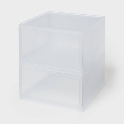Stackable Large Bin Front Opening Clear - Brightroom™: Transparent ...