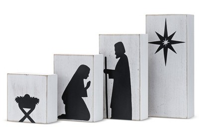 Ornativity Wooden Block Nativity Scene - 4 Pc : Target