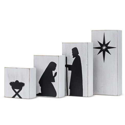 Ornativity Wooden Block Nativity Scene - 4 Pc : Target