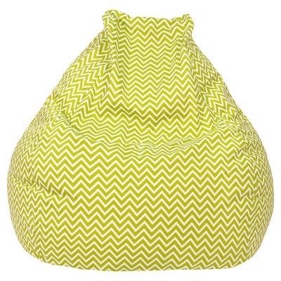Gold Medal Teardrop Cosmo Zigzag Print Large Bean Bag - Chartruese : Target