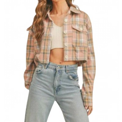 Women's Piper Plaid Crop Shacket - Mable L : Target
