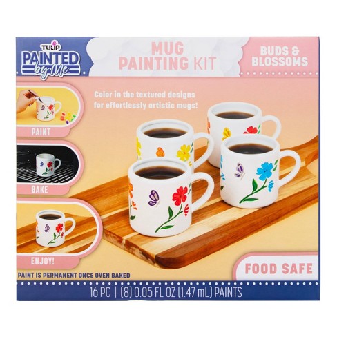 Tulip Color Paint And Bake Ceramic Mug Kit With Flower Designs: Diy Art ...
