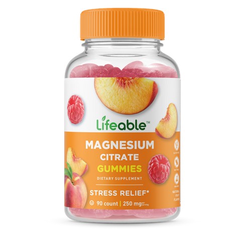 Lifeable Magnesium For Adults, For Stress Relief, Vegan, 90 Gummies ...