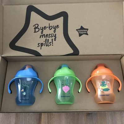 Tommee Tippee 7 Fl Oz Trainer Sippy Cup - Orange/green/blue - 3pk : Target