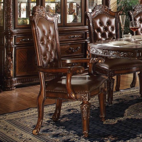 Acme Furniture Vendome Dining Chair Espresso Synthetic Leather/cherry ...