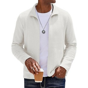 COOFANDY Men's Lightweight Varsity Jacket Casual Bomber Jackets Waffle ...