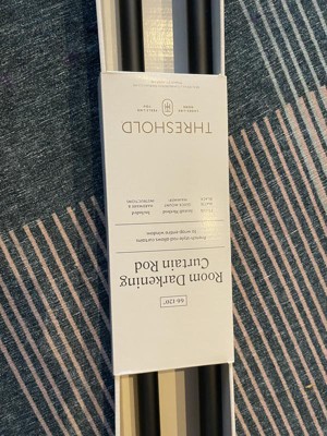 36"-66" Blackout Rounded Curtain Rod Brass - Threshold™ : Target