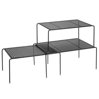 Mdesign Adjustable / Expandable Metal Closet Storage Shelves, 3 Pack ...