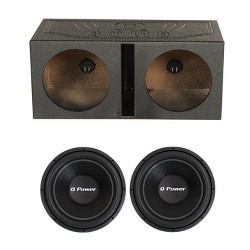 Qpower Quad 4 Hole 12 Inch Sealed Divided Speaker Box Subwoofer ...