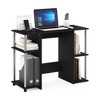 Furinno 15112 Jaya Compact Computer Study Desk, Americano, Stainless ...