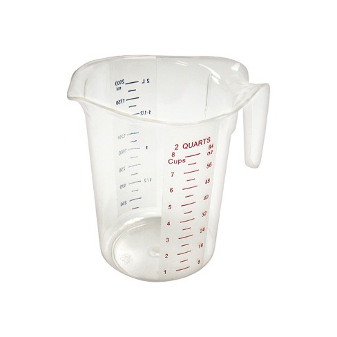 Winco Measuring Cup With Color Graduations, Polycarbonate, 2 Quart : Target