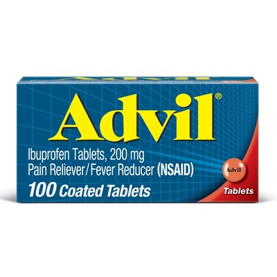 Advil Ibuprofen Dual Action Nsaid Back Pain Reliever Caplet - 72ct : Target