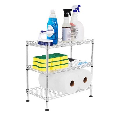 Internet's Best 2-tier Mini Wire Utility Shelving - Silver : Target