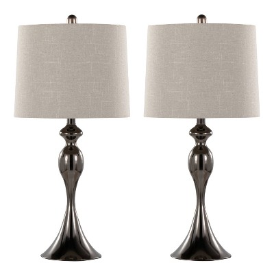 Lumisource (set Of 2) Ashland 27" Contemporary Metal Table Lamps Gun ...