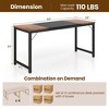 Costway Set Of 4 Conference Table 63'' X 24'' Meeting Table With Metal ...