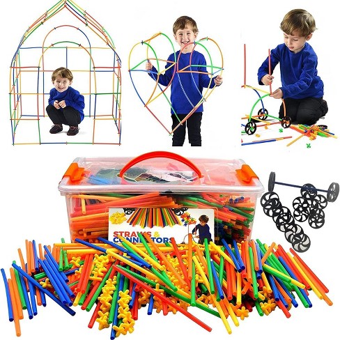 Straws And Connectors With Wheels 300 Piece Target
