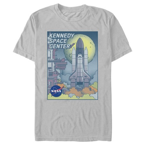 Men's Nasa Kennedy Space Center Shuttle T-shirt - Silver - Large : Target