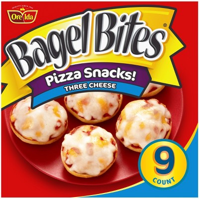Bagel Bites Three Cheese Mini Pizza Bagel Frozen Snacks - 7oz/9ct : Target