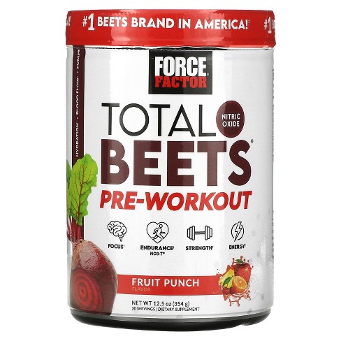 Force Factor Total Beets®, Pre-workout, Fruit Punch, 12.5 Oz (354 G ...