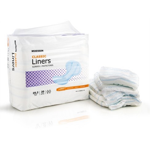 Mckesson Classic Incontinence Liner, Disposable, Unisex, Light ...