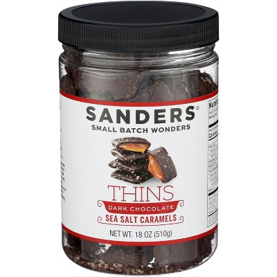 Sanders Dairy Free Dark Chocolate Sea Salt Caramels - Case Of 8/1.5 Oz ...