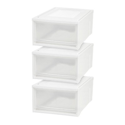 Iris Usa 47 Qt. Extra-large Stackable Storage Drawer Plastic Drawer ...