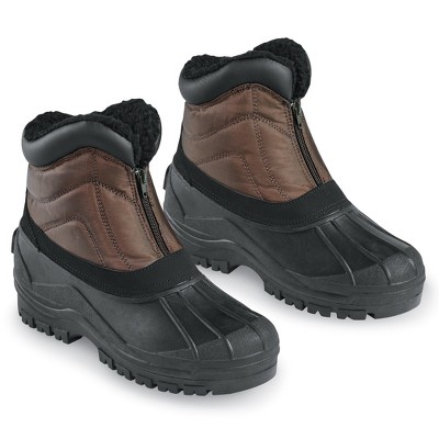 Collections Etc Men's Front Zip Winter Boots : Target