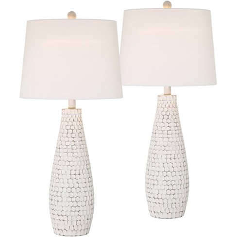 360 Lighting 29 1/2" Tall Modern Coastal End Table Lamps Set Of 2 Usb ...