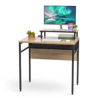 Iris Usa Office Computer Desk With Monitor Stand, Organizer And Cable ...