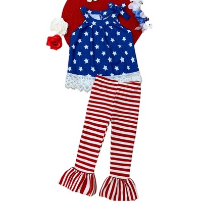 Star Spangled Sweetheart Bell Bottom Set Mia Belle Girls : Target