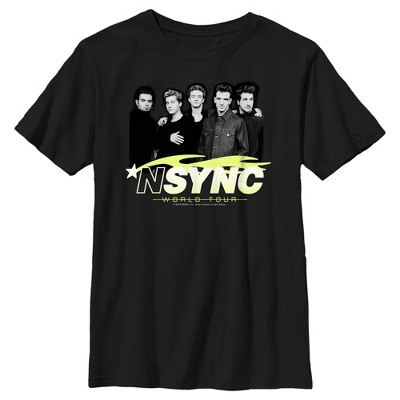 Boy's Nsync World Tour Poster T-shirt - Black - X Large : Target