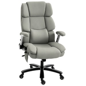 HOMCOM Big and Tall Office Chair with Airbag Lumbar Support, Pet ...