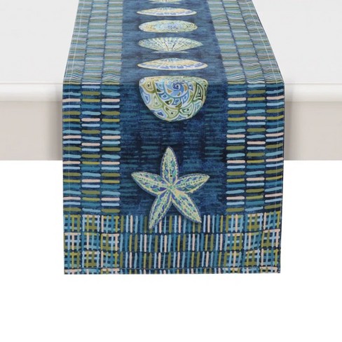 Laural Home Embellished Shells Rectangle Table Runner : Target