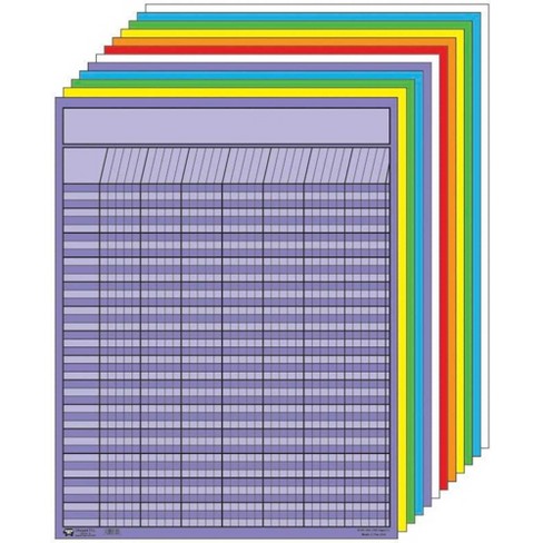 Creative Shapes Etc Large Vertical Incentive Chart Set, Assorted Color ...