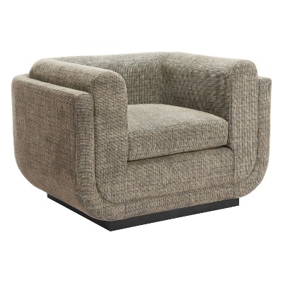 HomeStock 27.4 in H Green Finish Square Wood Frame Straight Armchair ...