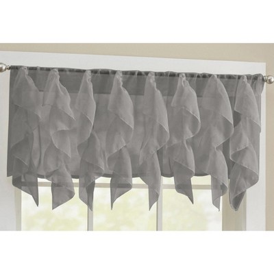 Sweet Home Collection | Sheer Voile Vertical Ruffle Window Kitchen ...